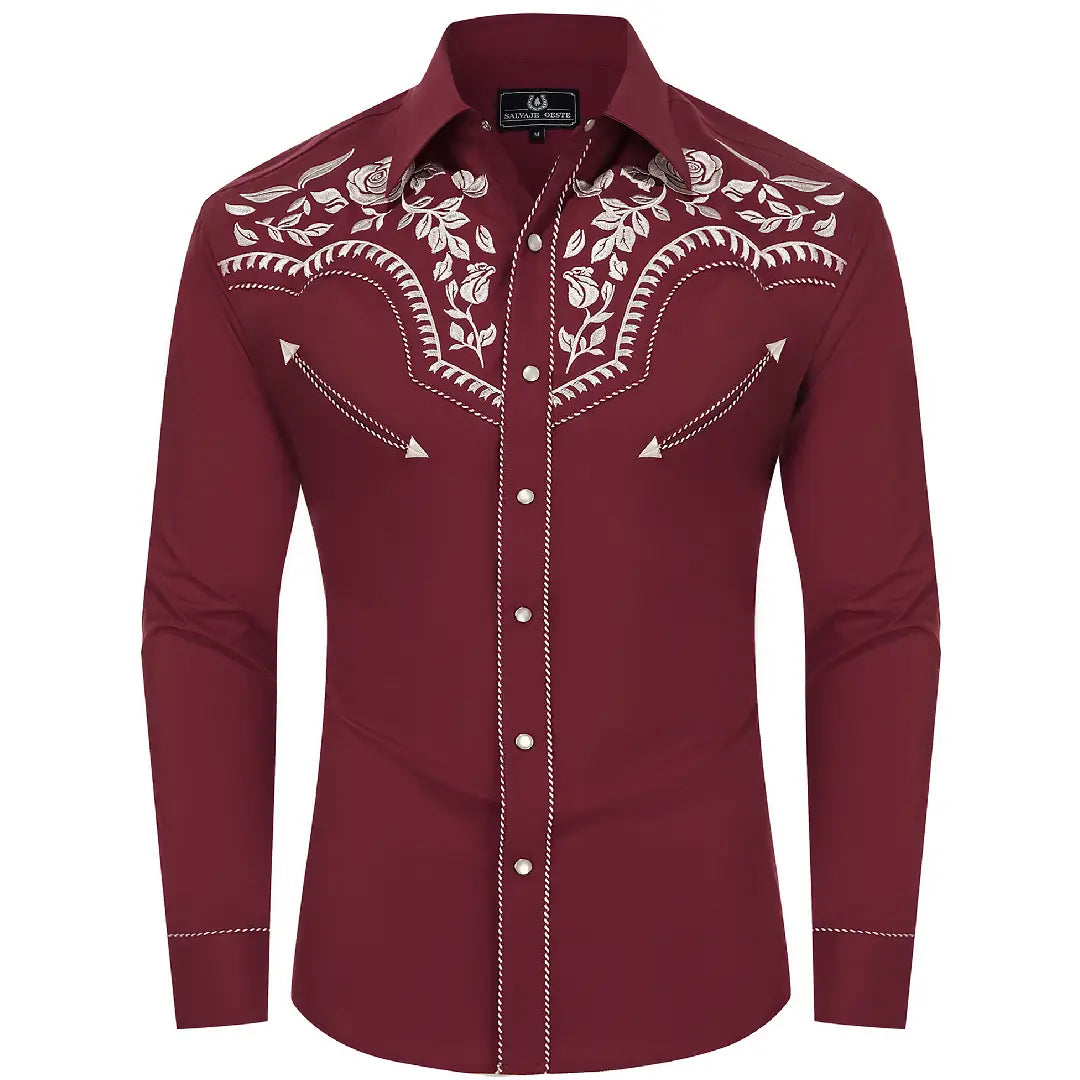 Chemise Western Bordeaux | Le Cowboy.com