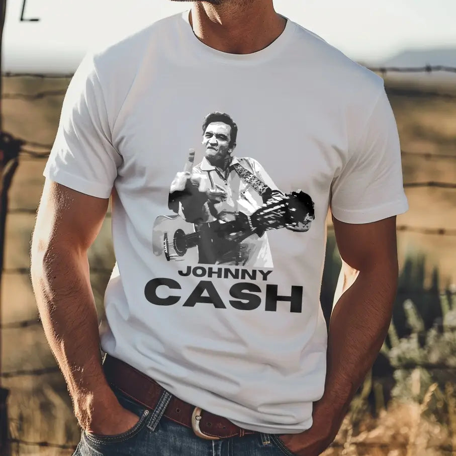 T- Shirt Johnny Cash Finger | Le Cowboy.com